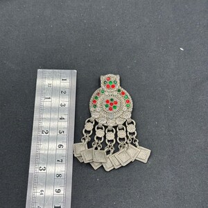 Vintage Silver Coin King Face Afghanistan With Afghani Glass Beads Old ...