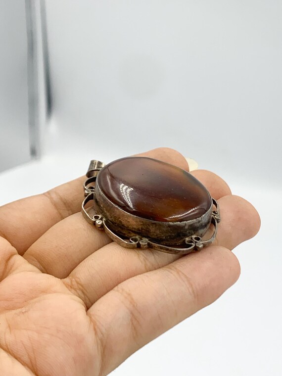 Rare Unique Ancient Roman Carnelian Agate Silver Pend… - Gem