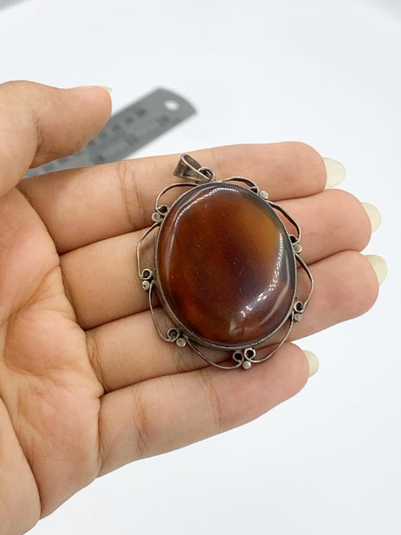 Rare Unique Ancient Roman Carnelian Agate Silver Pend… - Gem