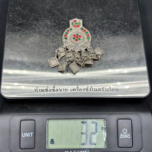 Vintage Silver Coin King Face Afghanistan With Afghani Glass Beads Old ...