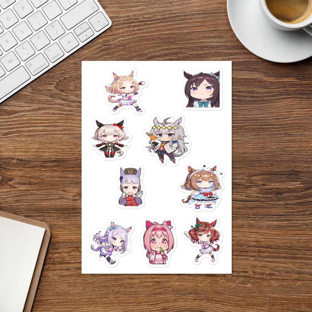 Umamusume Charms Sticker Sheet – Cute Uma Musume Anime Icons, Mini ...