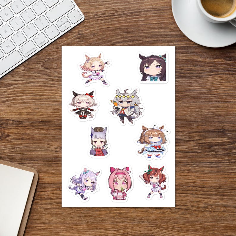 Umamusume Charms Sticker Sheet – Cute Uma Musume Anime Icons, Mini ...