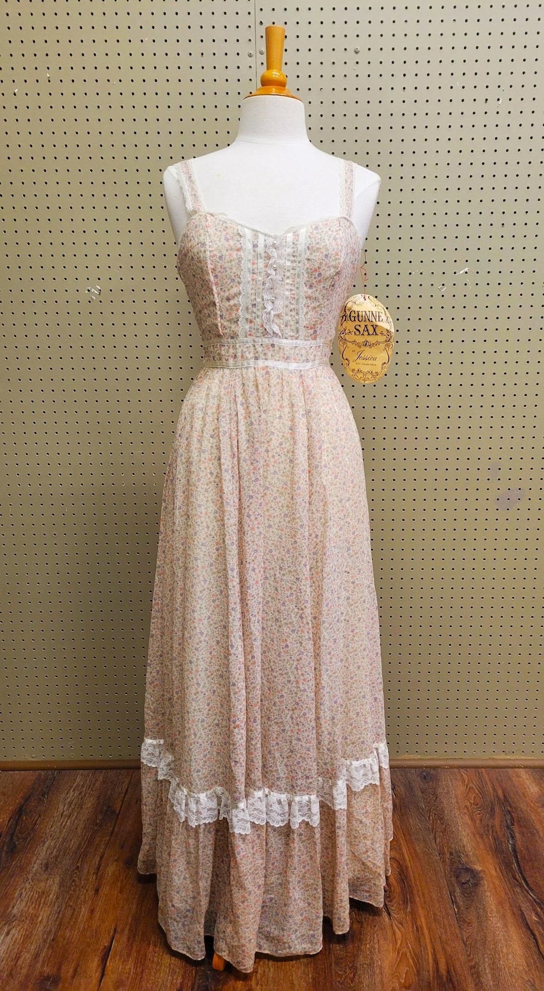 VINTAGE Gunne Sax Original JESSICA Tag NOS Summer Long Dress Size 7 - Etsy