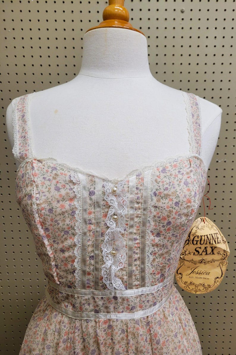 VINTAGE Gunne Sax Original JESSICA Tag NOS Summer Long Dress Size 7 - Etsy