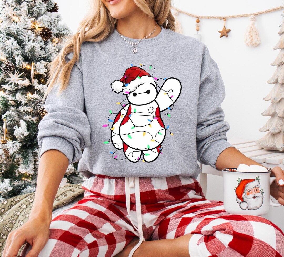 Baymax Brightens the Holidays Sweatshirt, Holiday Cheer With Baymax ...