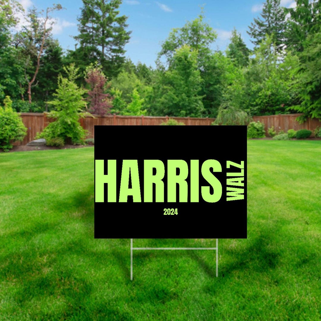 Kamala Harris Tim Walz Brat President Collectible Yard Sign - Etsy
