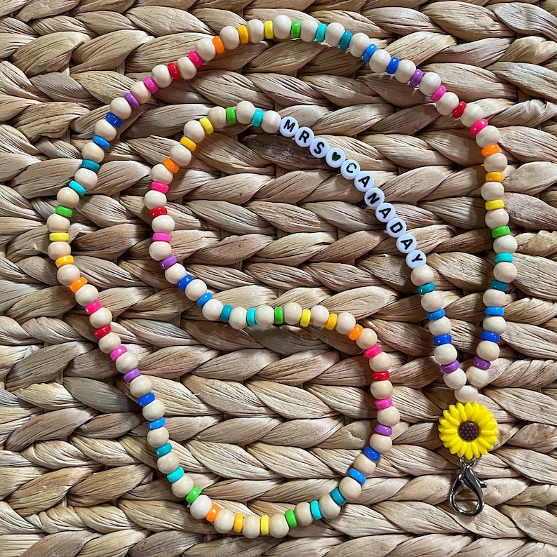 Rainbow Lanyard - Badge Holder - Personalized - Teacher ...