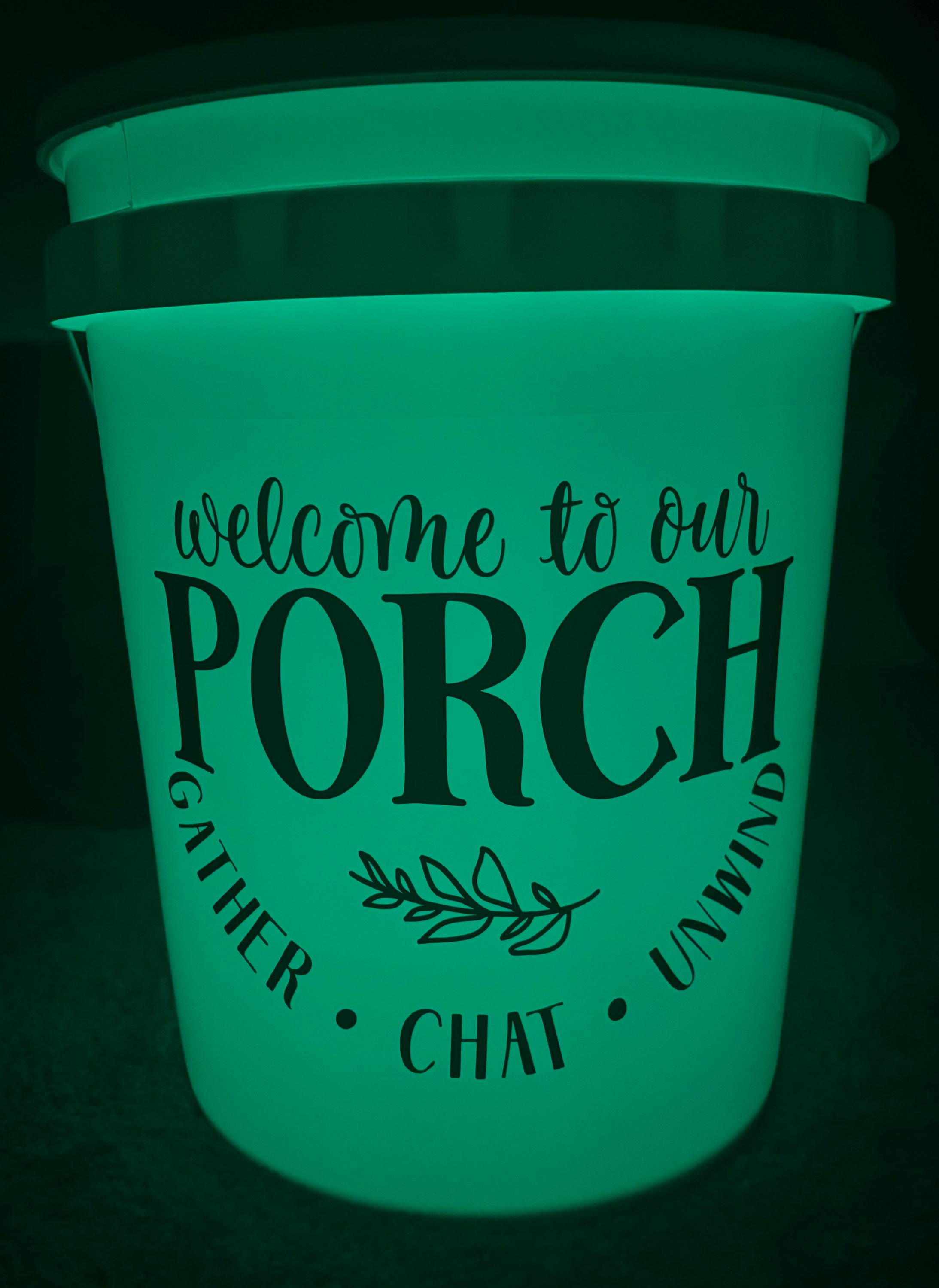 Welcome to the Porch LED Bucket O' Fun - Etsy
