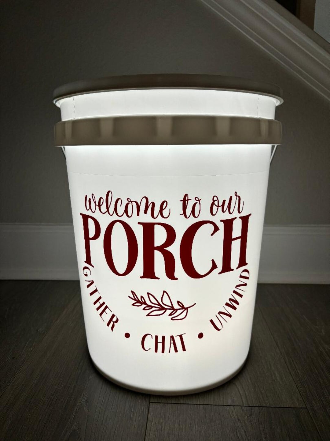 Welcome to the Porch LED Bucket O' Fun - Etsy