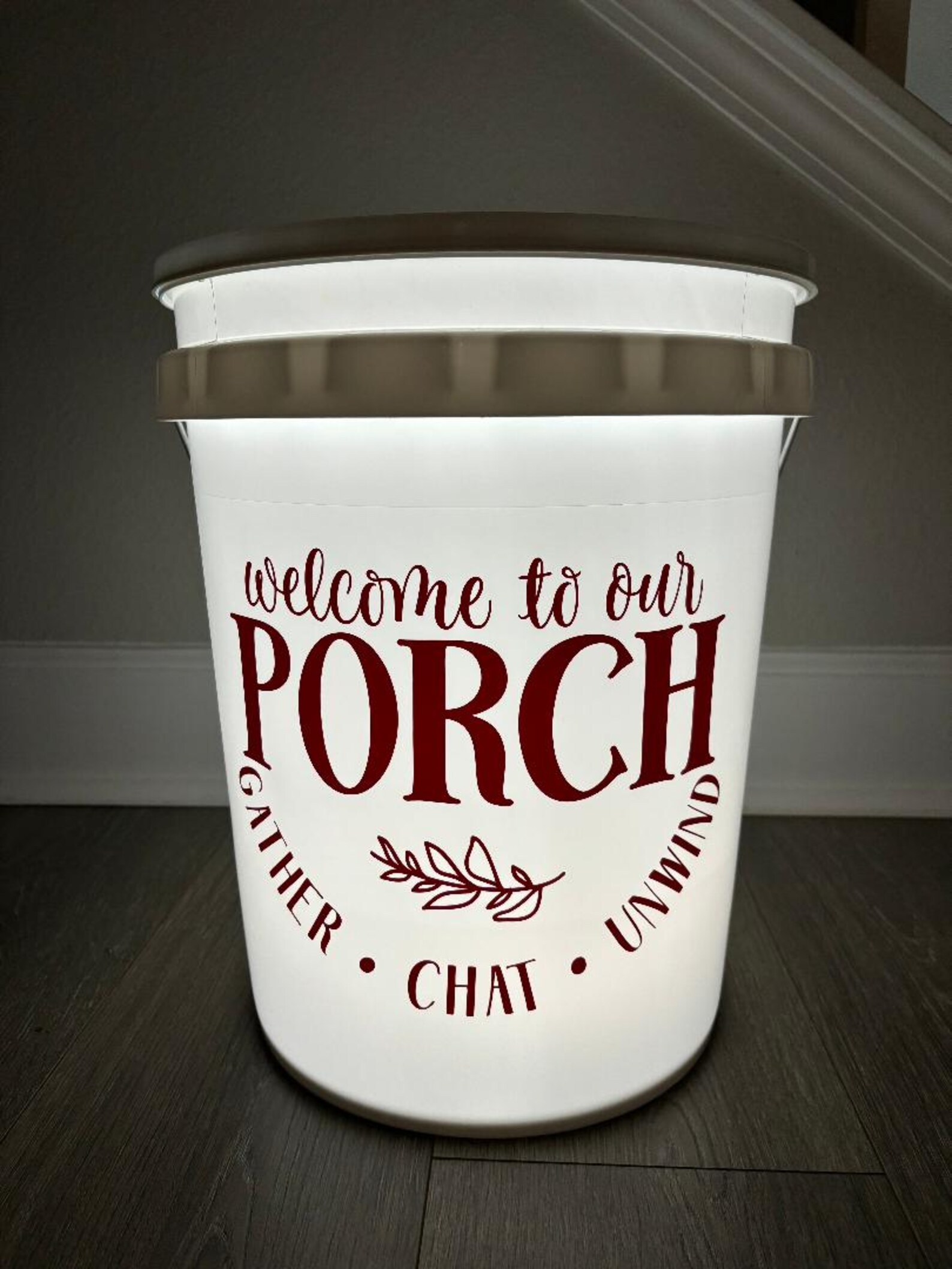 Welcome to the Porch LED Bucket O' Fun - Etsy