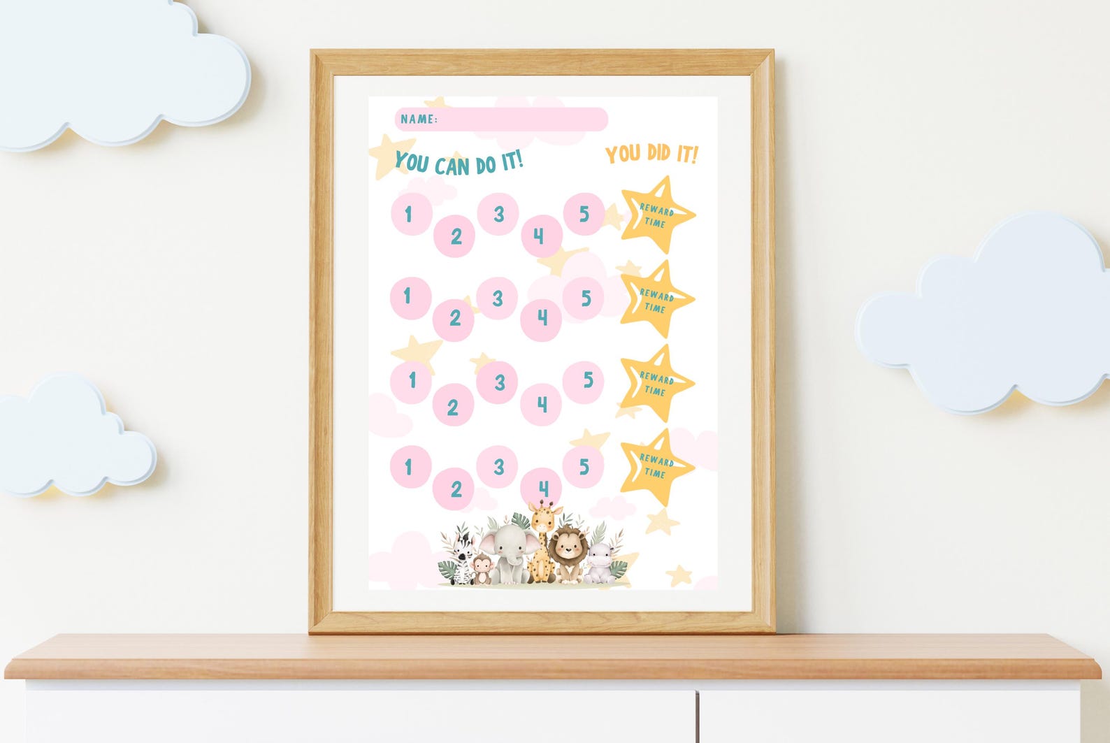 Reward Chart for Kids Toddler Reward Chart Printable Routine & Behavior ...