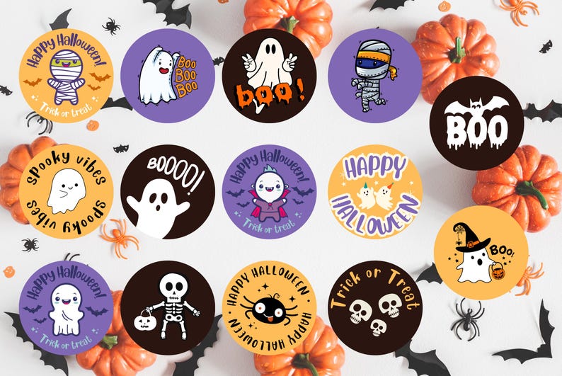 Halloween Sticker Pack Printable Stickers Digital Download Spooky Fun ...