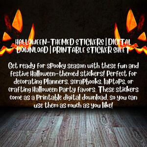 Halloween Sticker Pack Printable Stickers Digital Download Spooky Fun ...