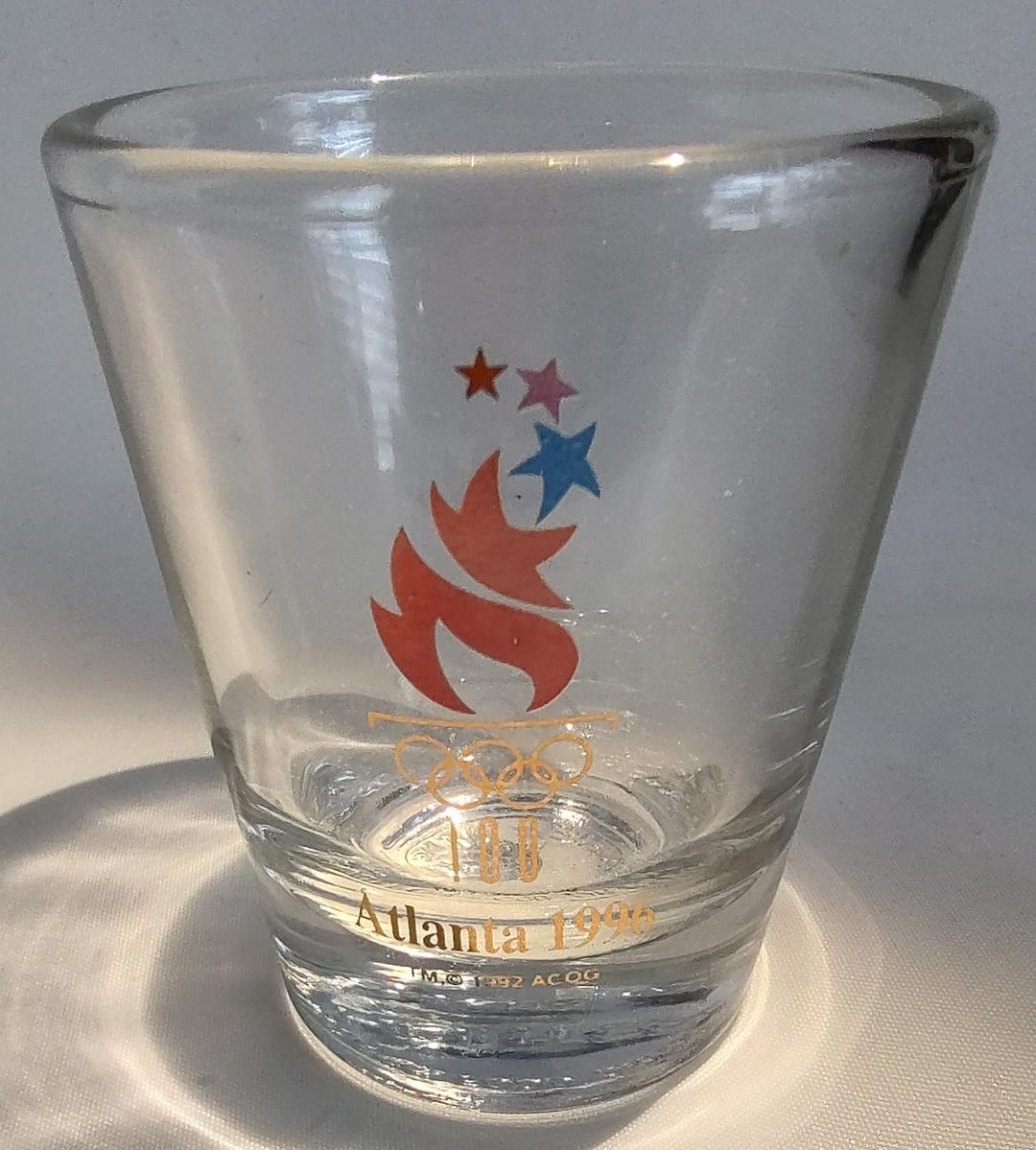 Vintage 1996 Atlanta Olympics Torchmark Shot Glass - Etsy