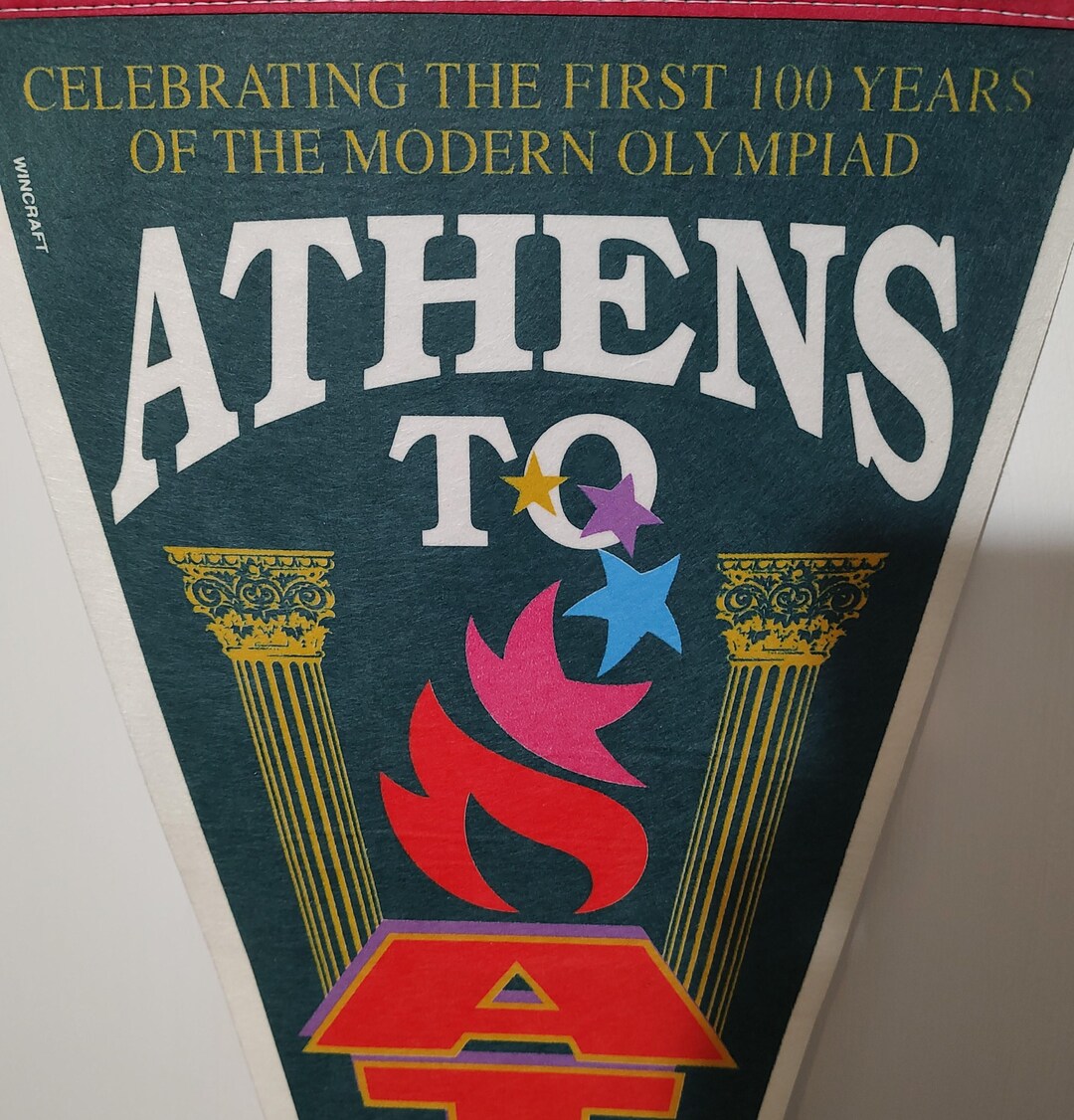 Atlanta Olympic Pennant From 1996 - "athens to Atlanta" - NEW! - Etsy