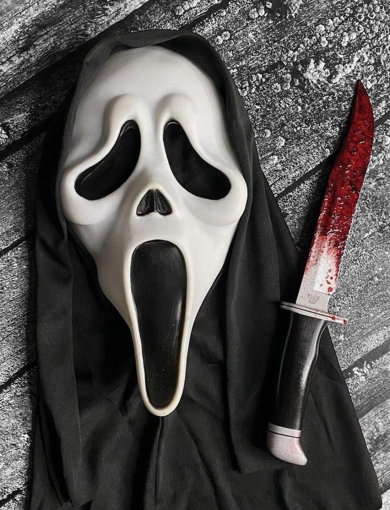Scream 6 Billy Loomis Ghostface Mask Rehaul With Resin Buck 120 Knife ...