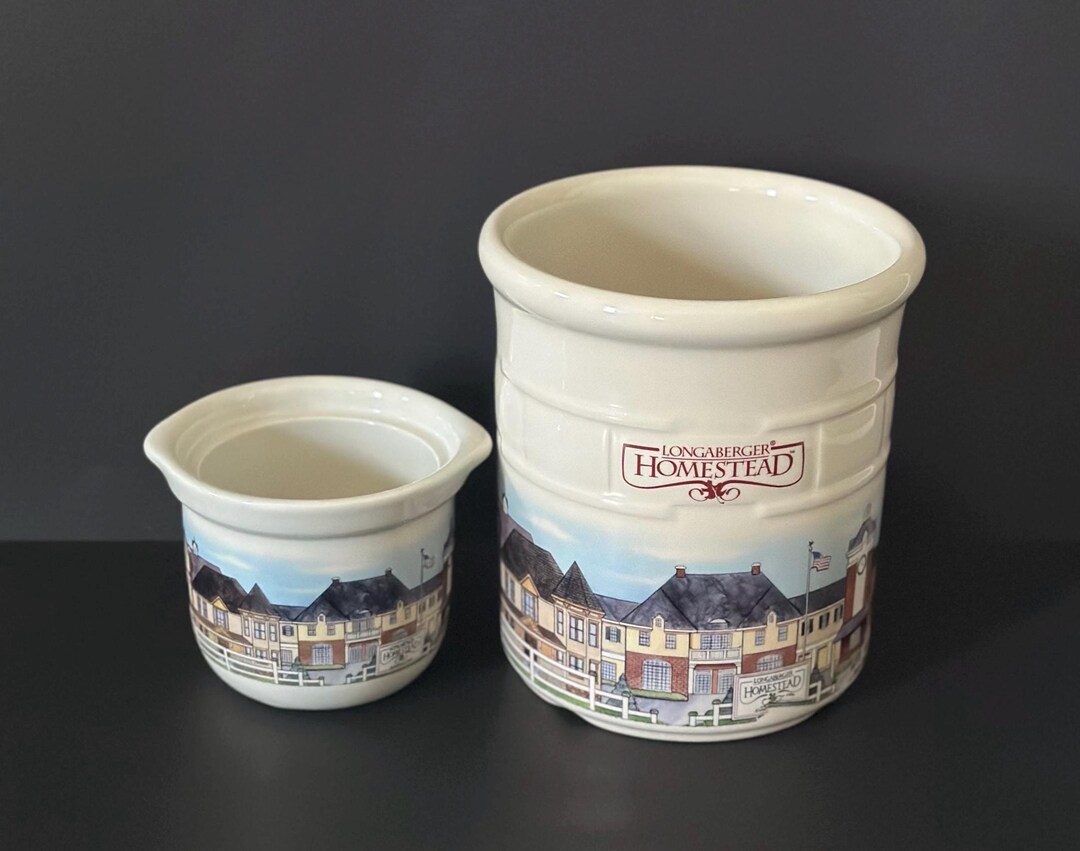 Vintage Longaberger Homestead Crocks - Set of 2 - Etsy