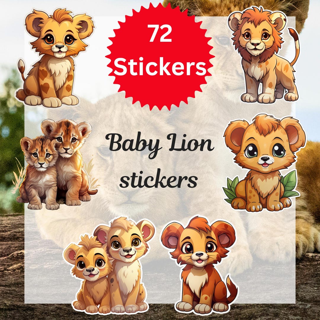 Lion Sticker, Detroit Lions, Cute Lion Sticker, Lion King Sticker ...