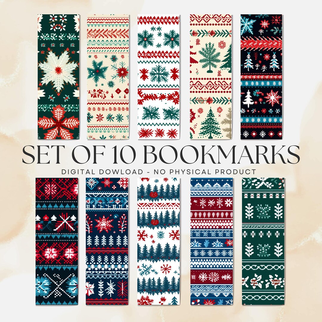 Bookmarks Book Lover Gifts, Instant Digital Download Print and Cut, DIY ...