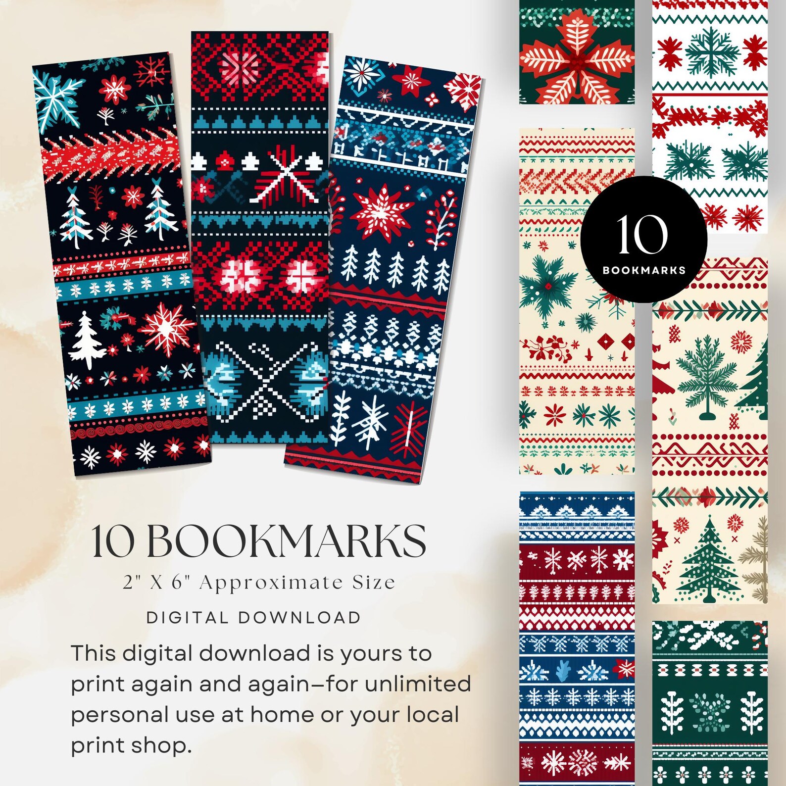 Bookmarks Book Lover Gifts, Instant Digital Download Print and Cut, DIY ...