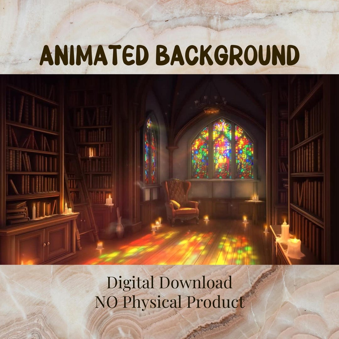 4K Animated Background, Enchanted Library V1, Seamless 10 Second MP4 ...