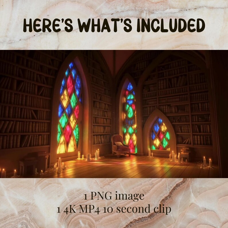 4K Animated Background, Enchanted Library V5, Seamless 10 Second MP4 ...
