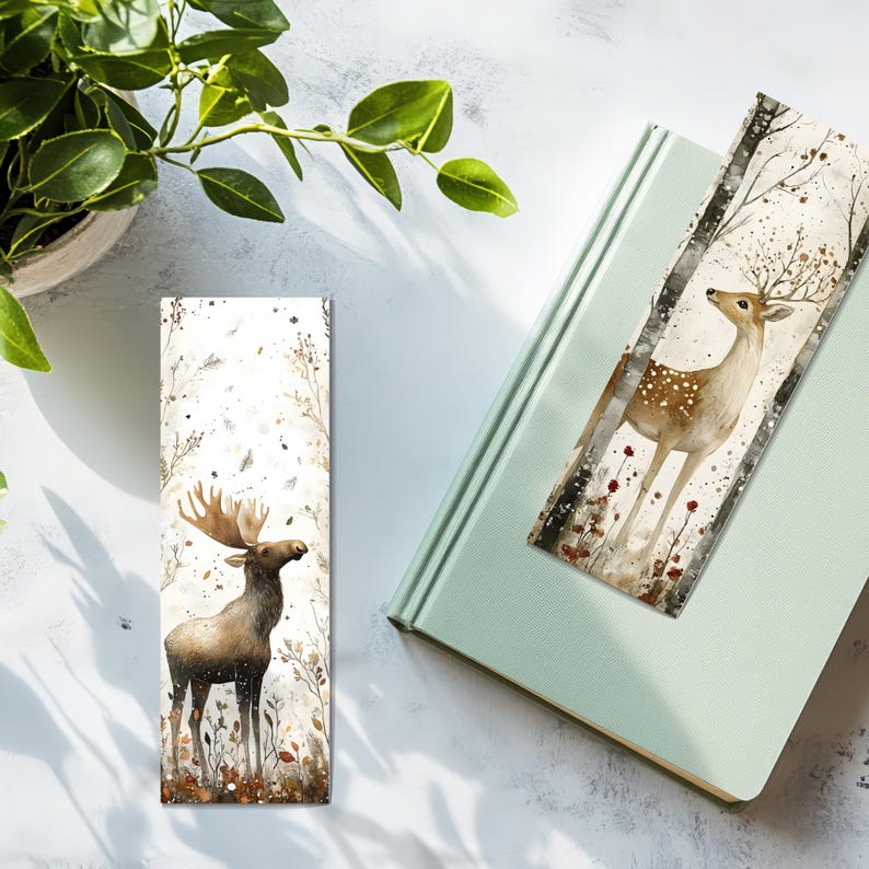 Woodland Animals Bookmarks, Watercolor Forest Creatures (PDF and PNG ...