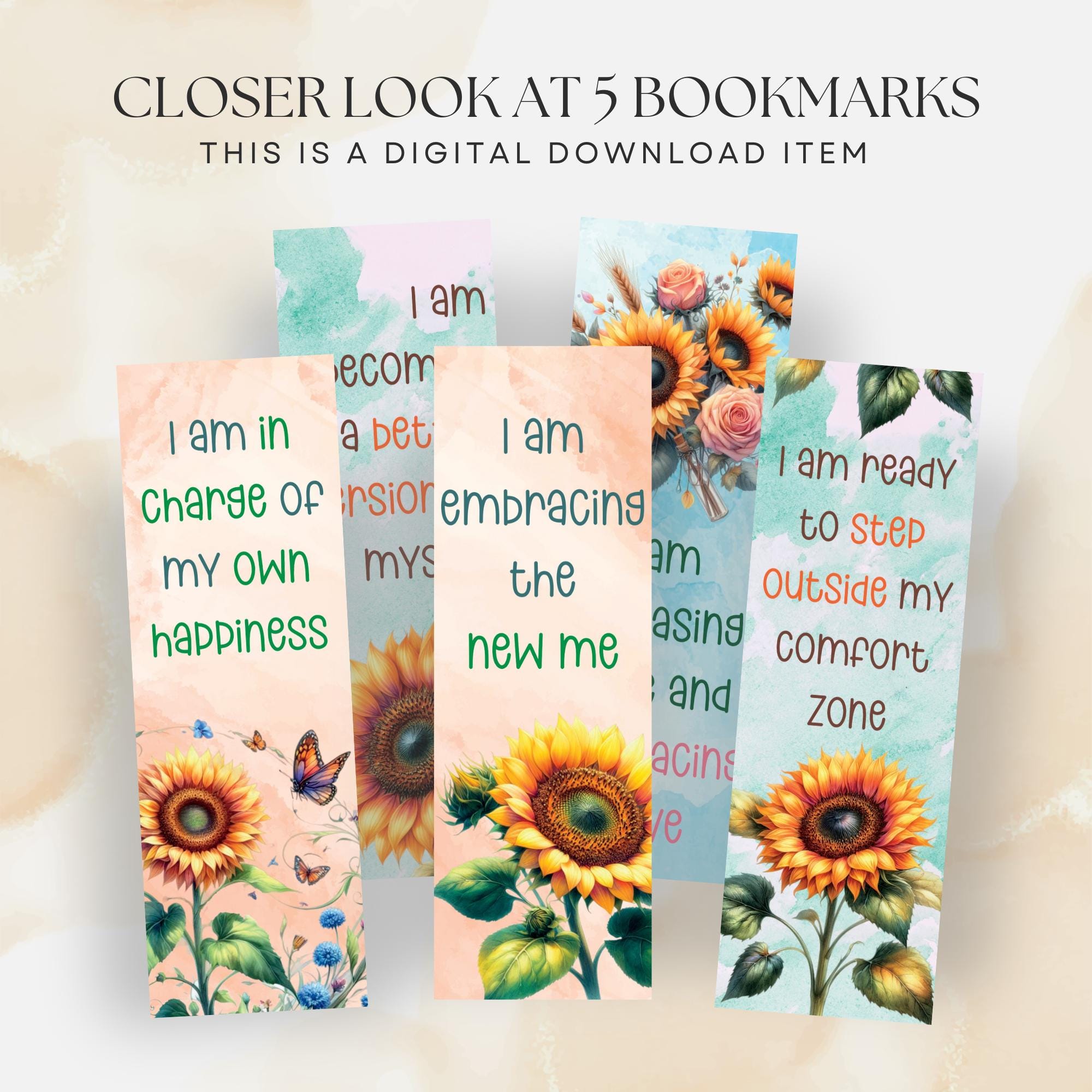 Affirmation Bookmarks: Printable DIY Gift for Book Lovers (PDF Download ...