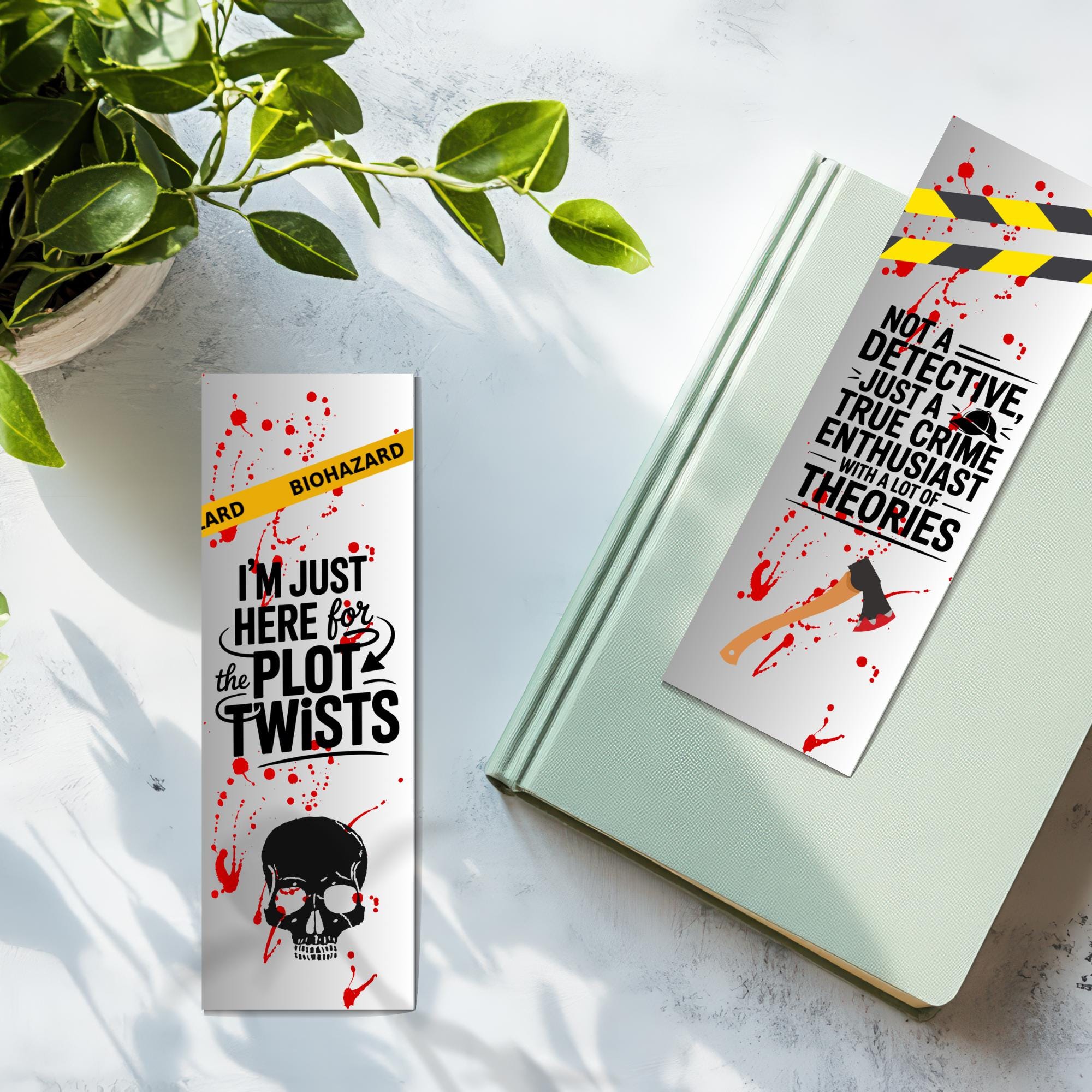 True Crime Bookmarks: Book Lover DIY Gift (digital Download, PNG and ...