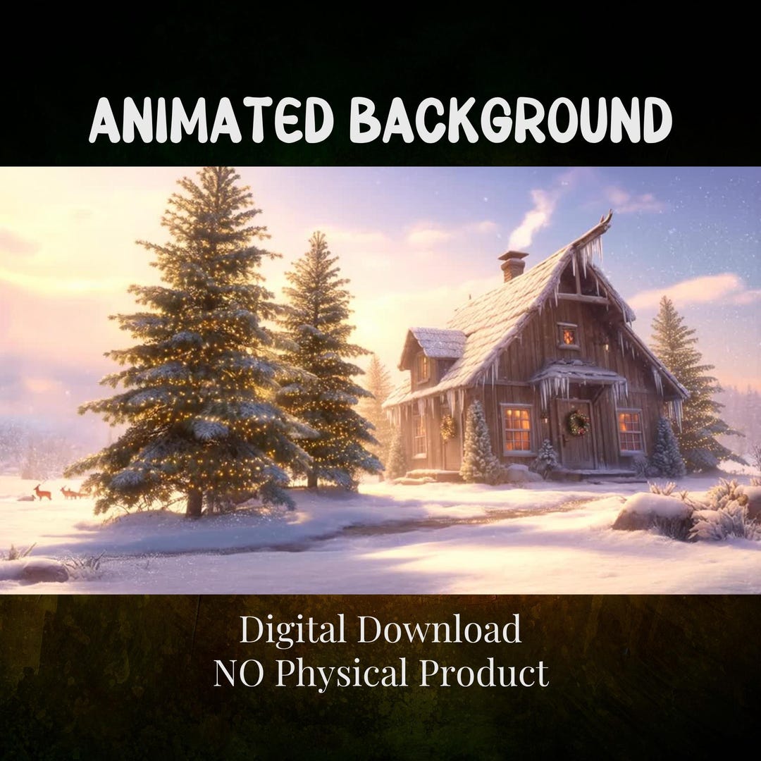 HD Animated Background Seamless Loop MP4 10 Seconds Cozy Cabin in ...