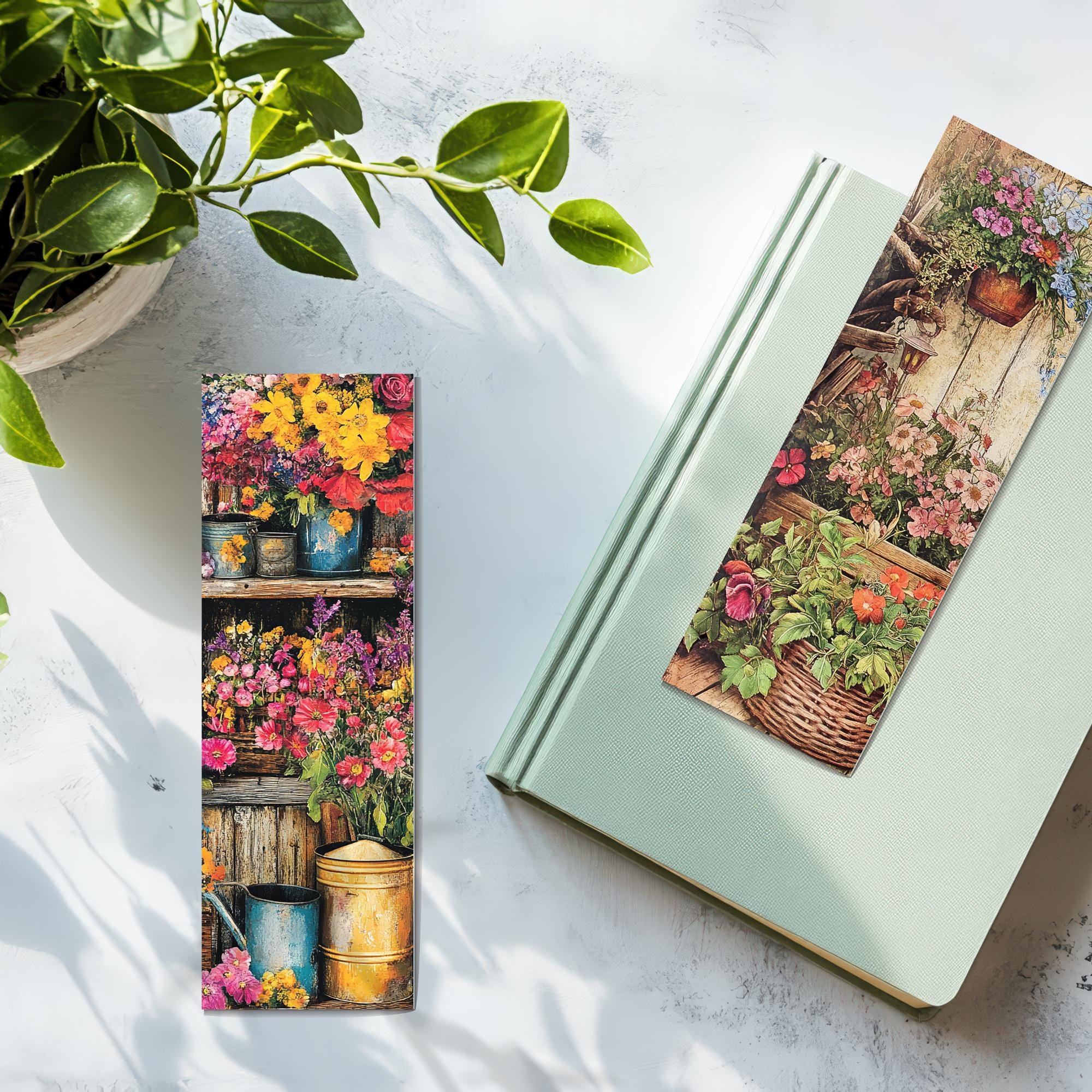 Rustic Garden Bookmarks: Book Lover Gift, DIY Print (digital Download ...