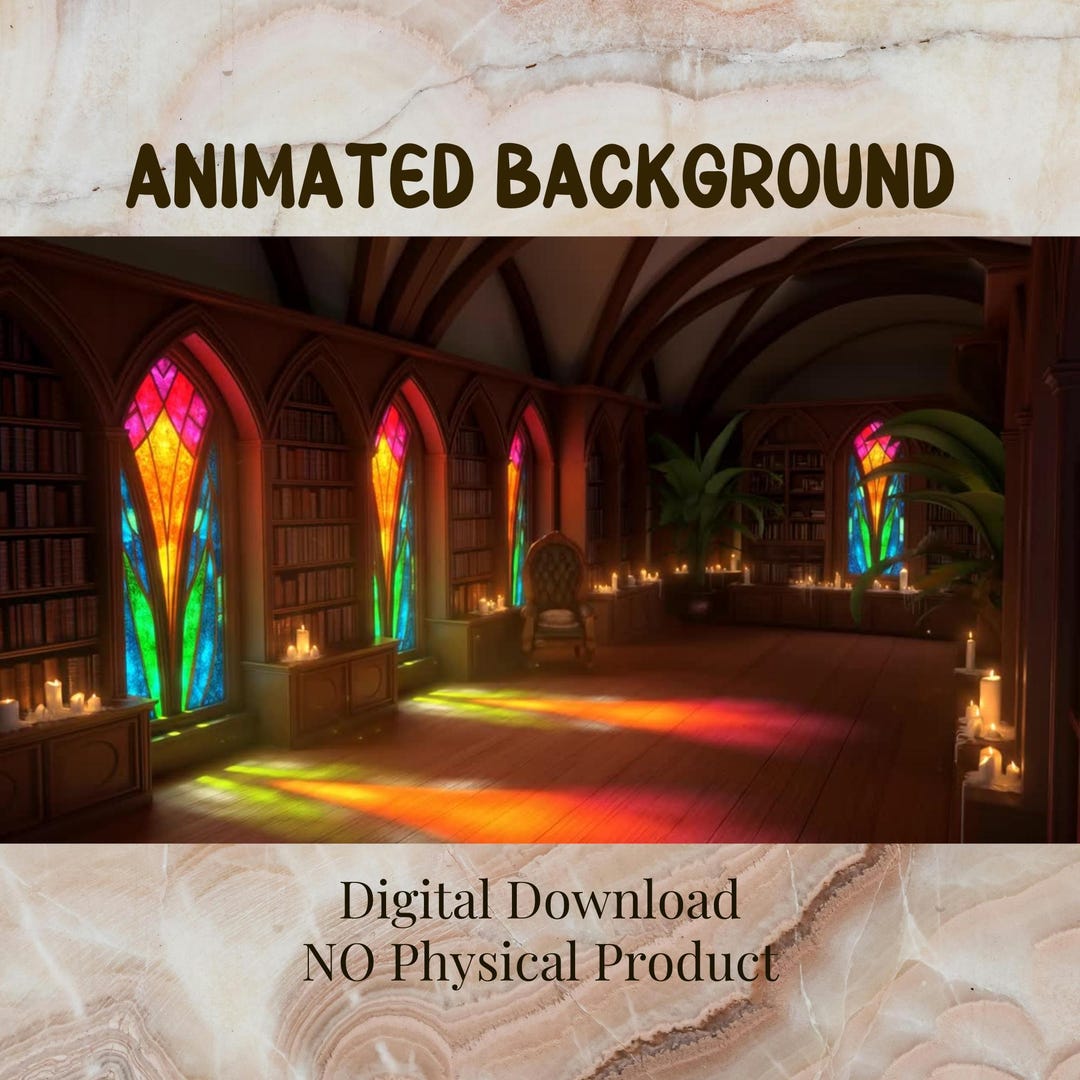 4K Animated Background, Enchanted Library V4, Seamless 10 Second MP4 ...