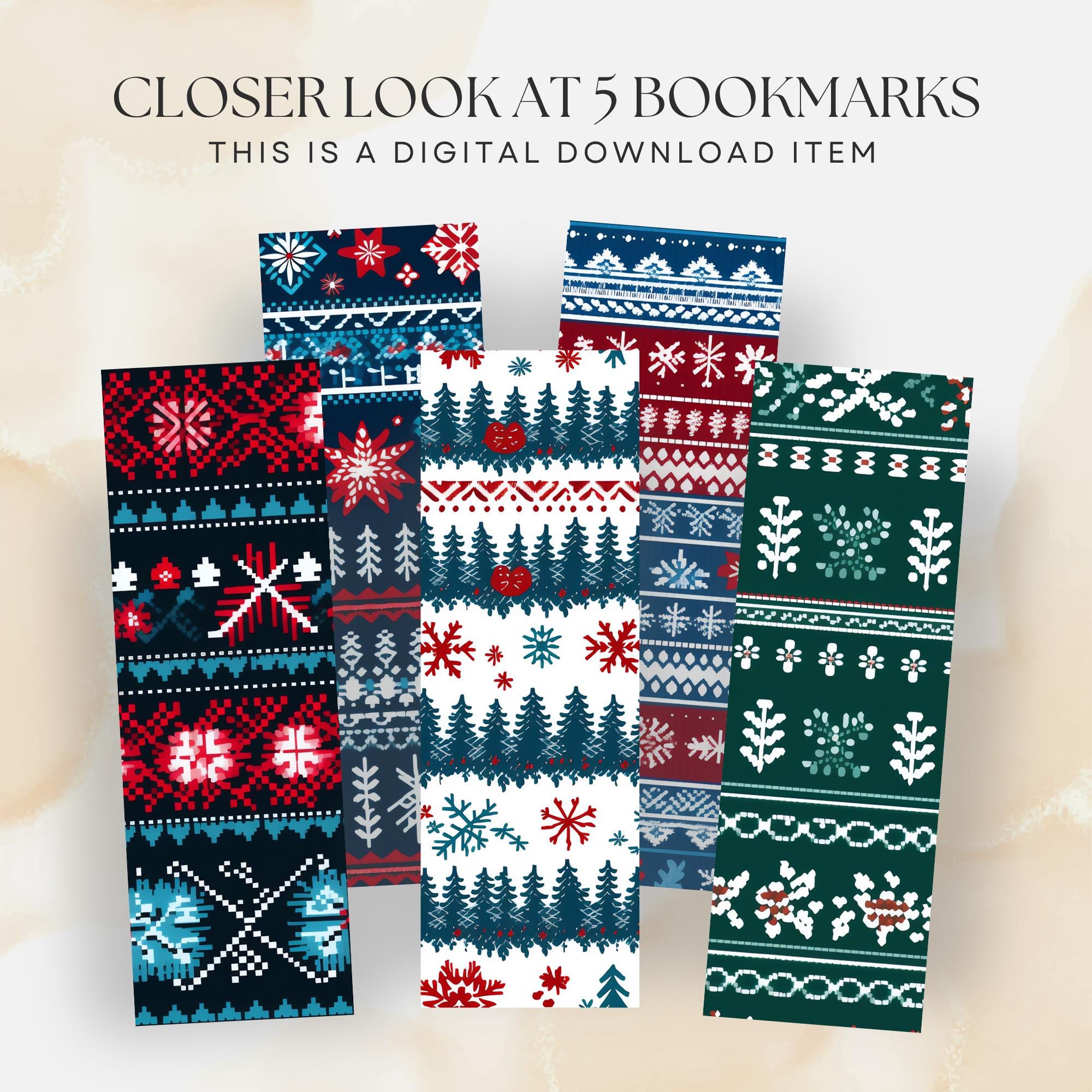 Bookmarks Book Lover Gifts, Instant Digital Download Print and Cut, DIY ...