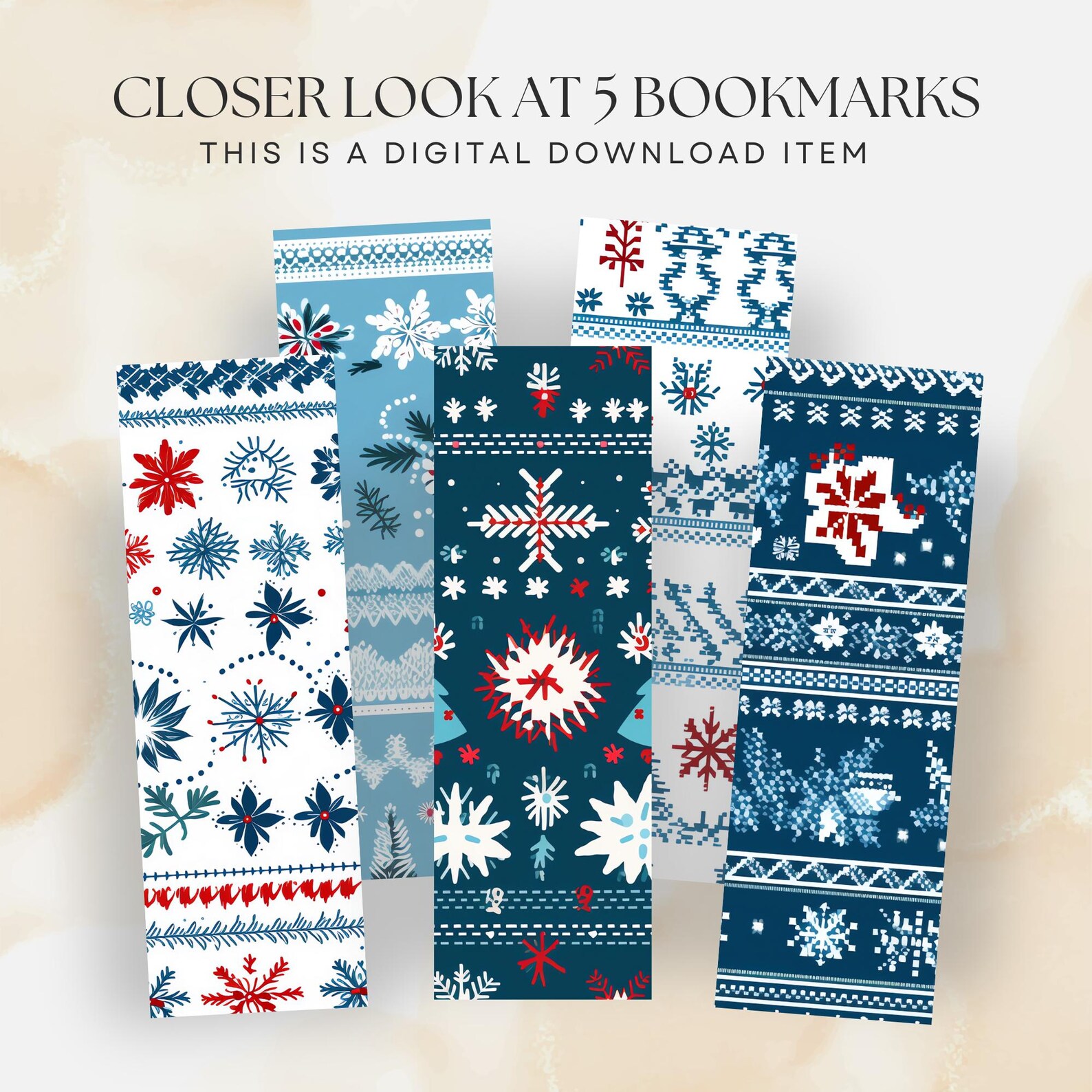 Ugly Christmas Sweater Printable Bookmarks: Book Lover Gift, DIY (PDF ...