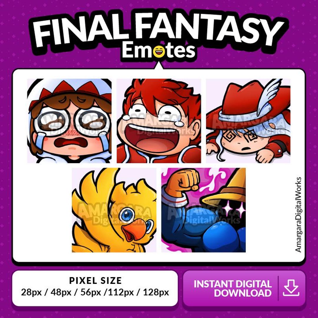 Final Fantasy Emote Set for Twitch/youtube/discord - Etsy