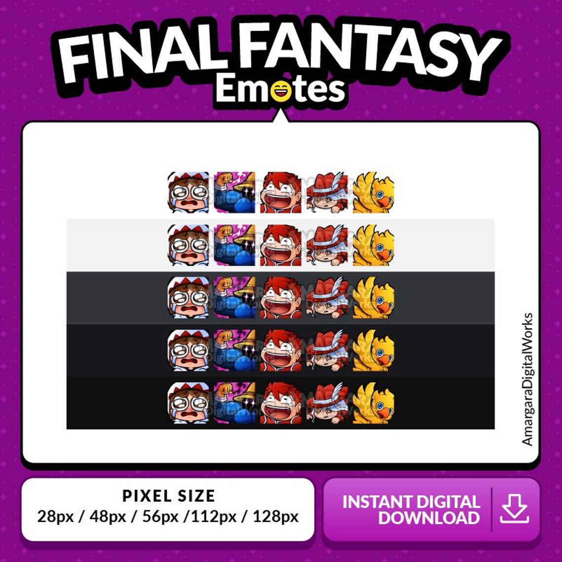 Final Fantasy Emote Set for Twitch/youtube/discord - Etsy
