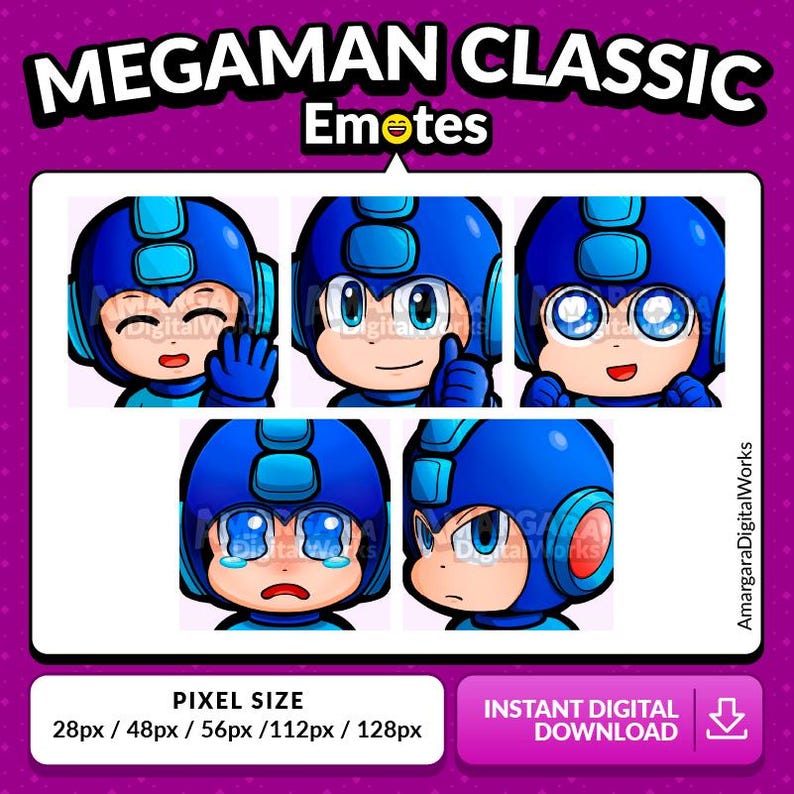 Megaman Classic Emote Set for Twitch/youtube/discord - Etsy