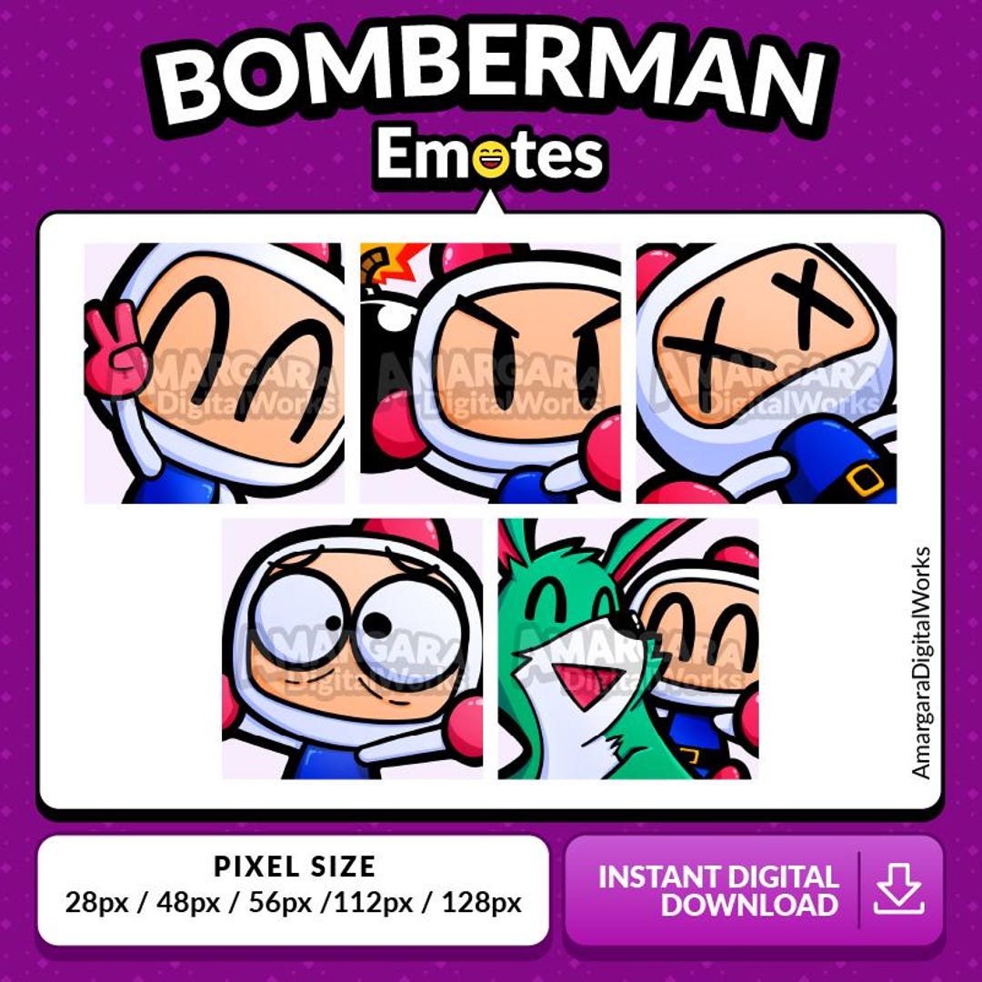 Bomberman Emote Set for Twitch/youtube/discord - Etsy