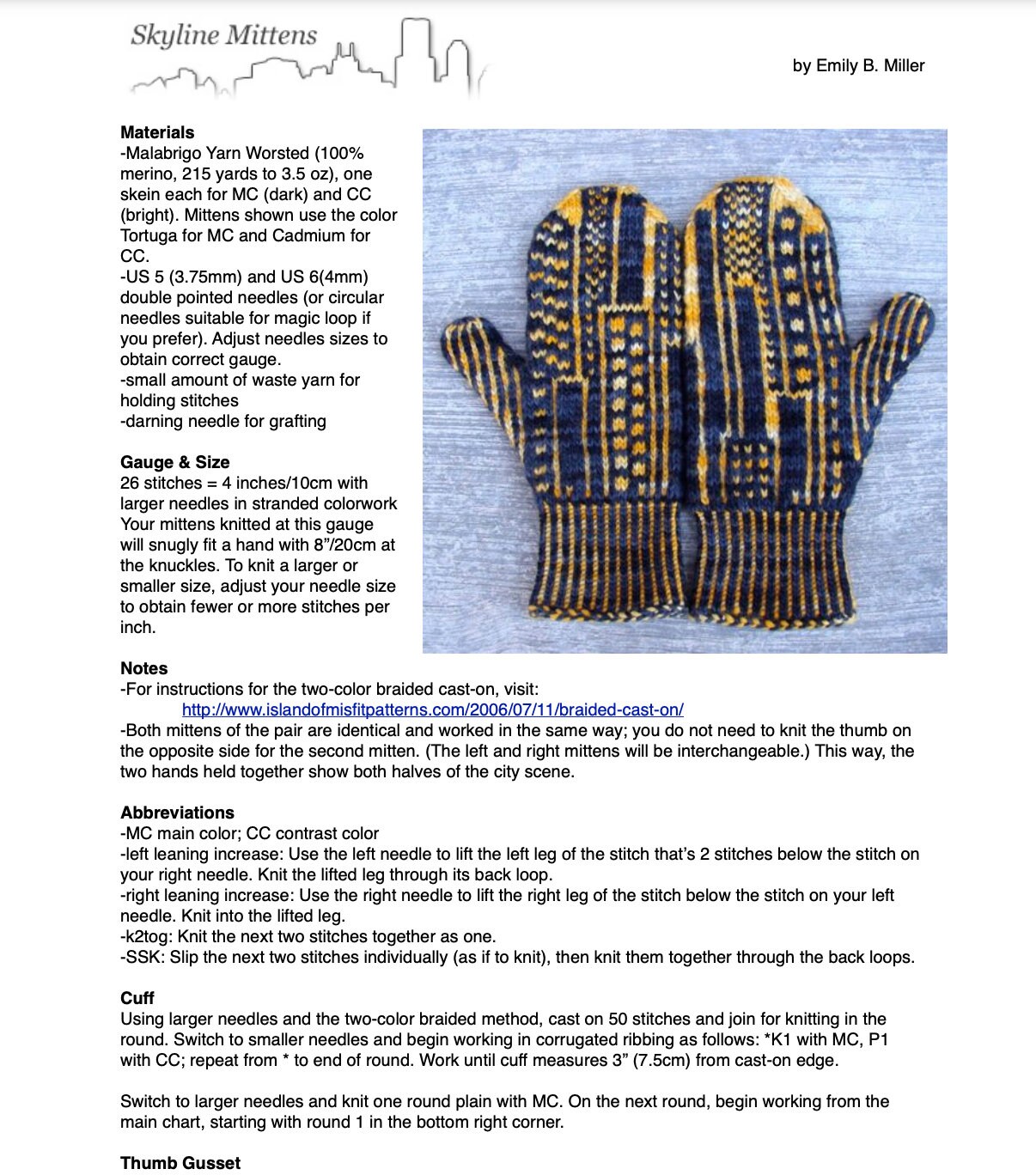 Skyline Mittens - Knitting Pattern PDF - for Stranded Colorwork - Etsy