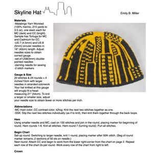 Skyline Hat- Knitting Pattern PDF - for Stranded Colorwork - Etsy Canada