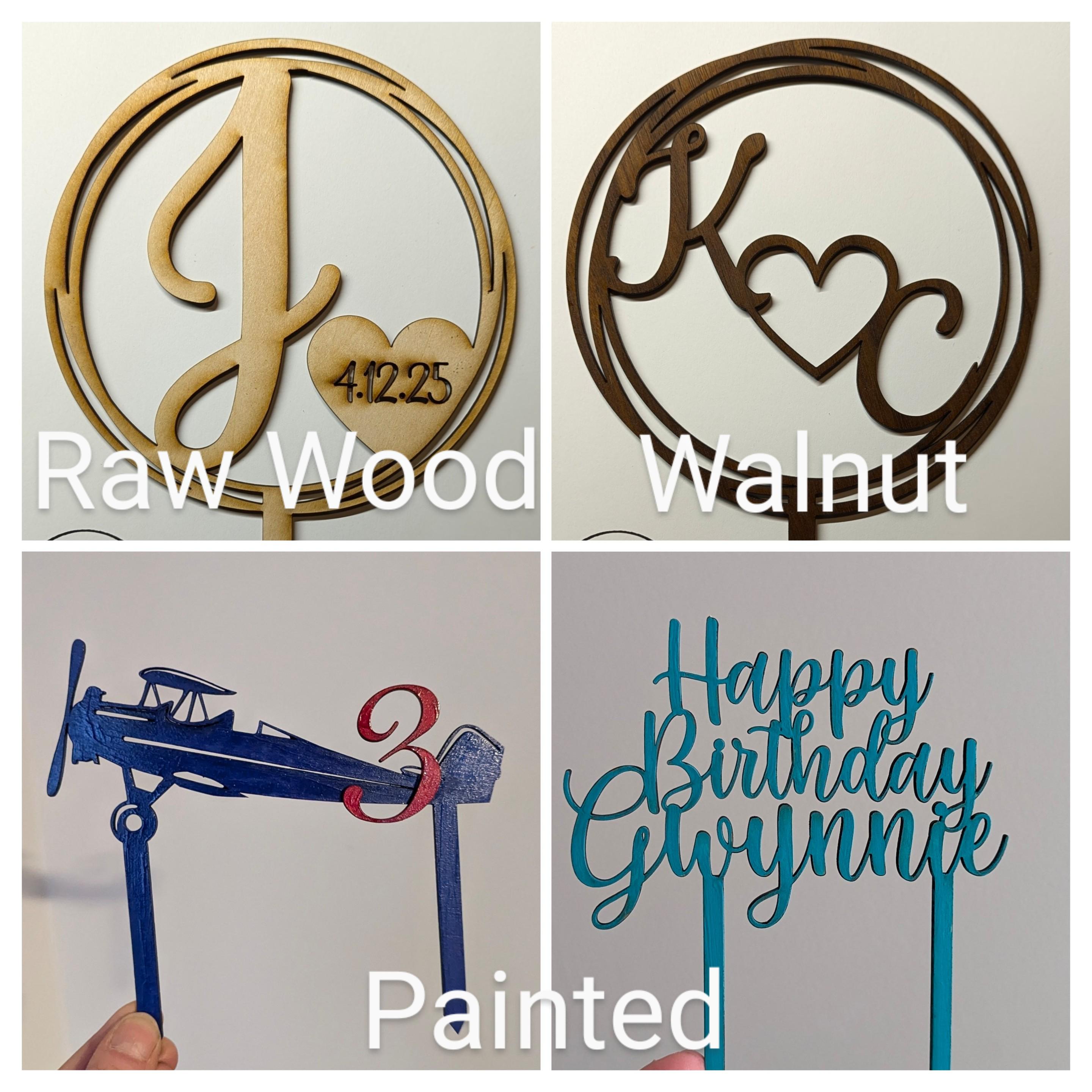 Happy Birthday Personalized Cake Topper, Birthday Cake Decoration ...