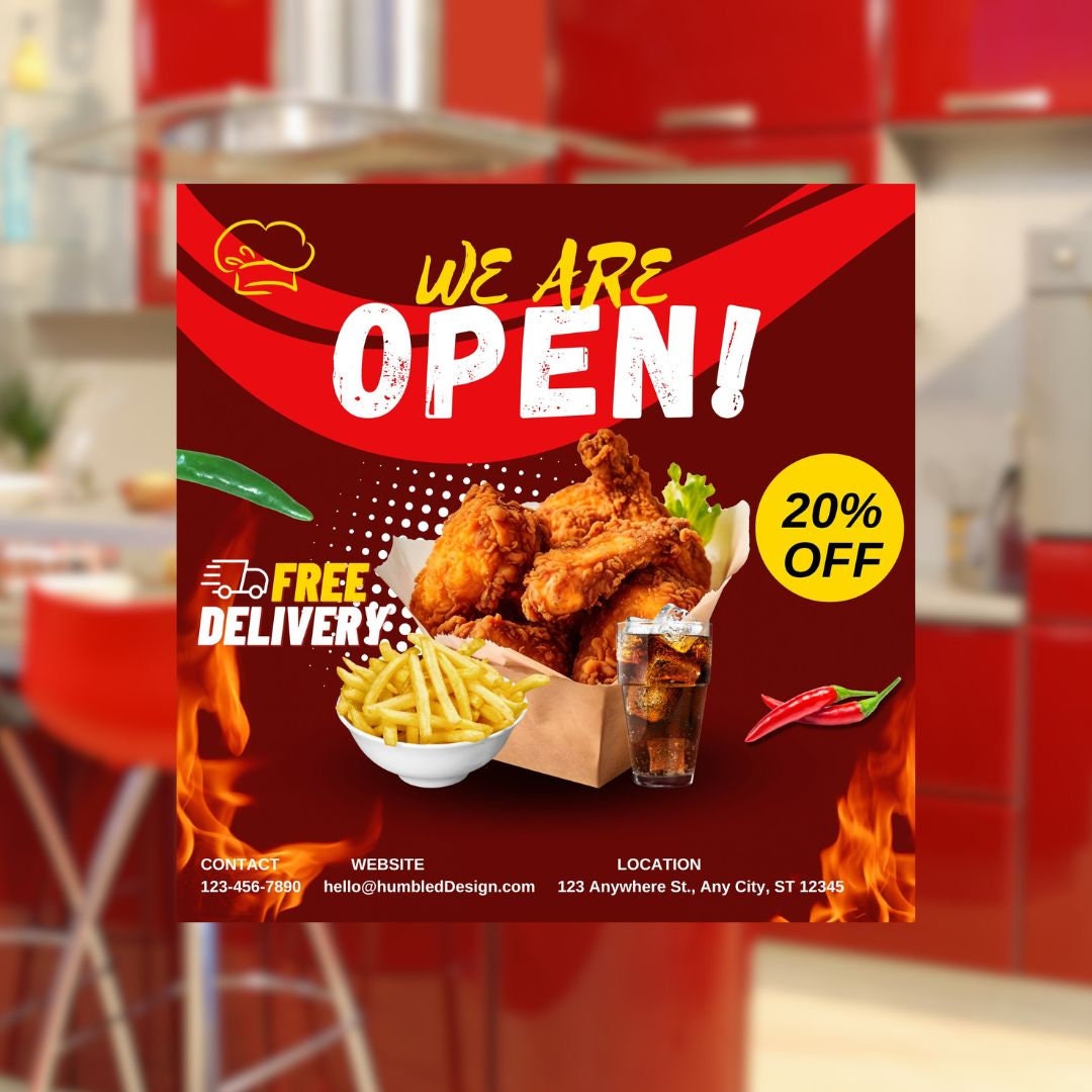 Restaurant Flyer | Catering Flyer |delicious Crispy Fried Chicken Fried ...