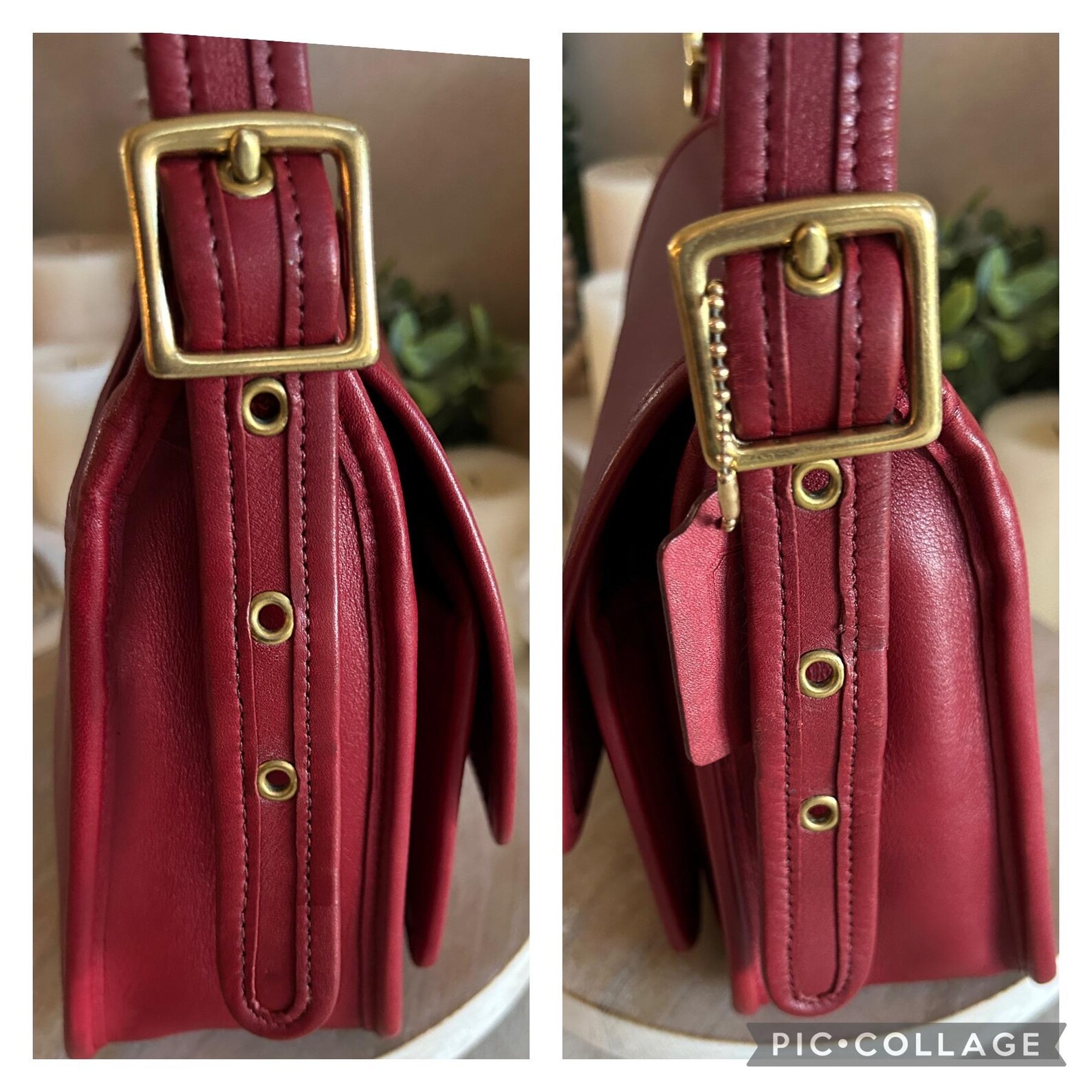 Coach Vintage Red Rambler Legacy Bag 9061 Brass Hardware - Etsy