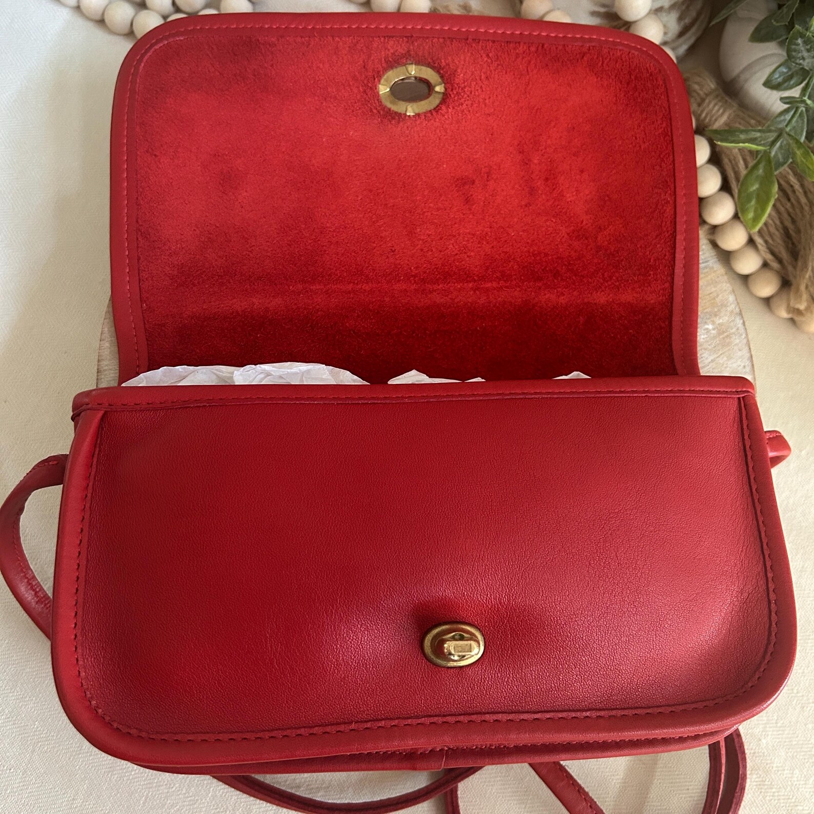 Vintage Coach Red Dinky Bag 9375 Crossbody Bag - Etsy