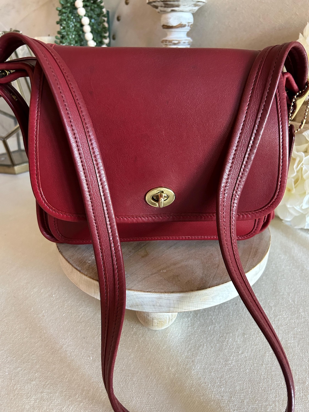 Coach Vintage Red Rambler Legacy Bag 9061 Brass Hardware - Etsy