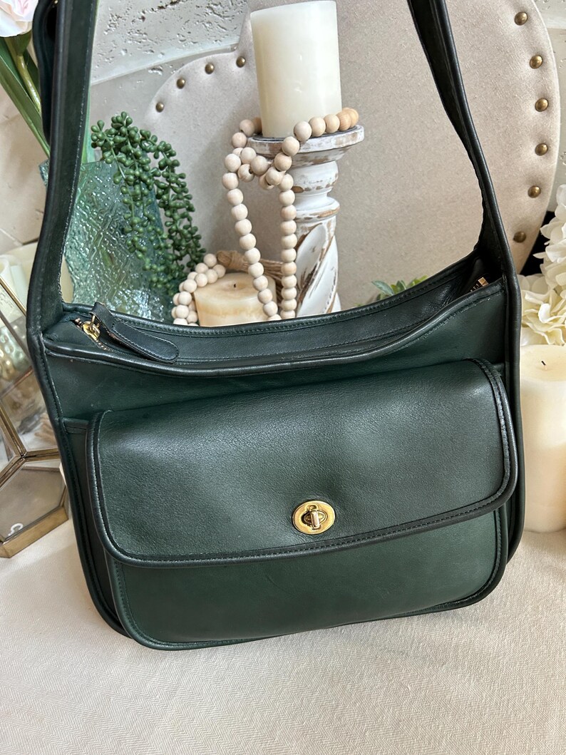 Vintage Coach Taft Green Crossbody 9980 Bag - Etsy