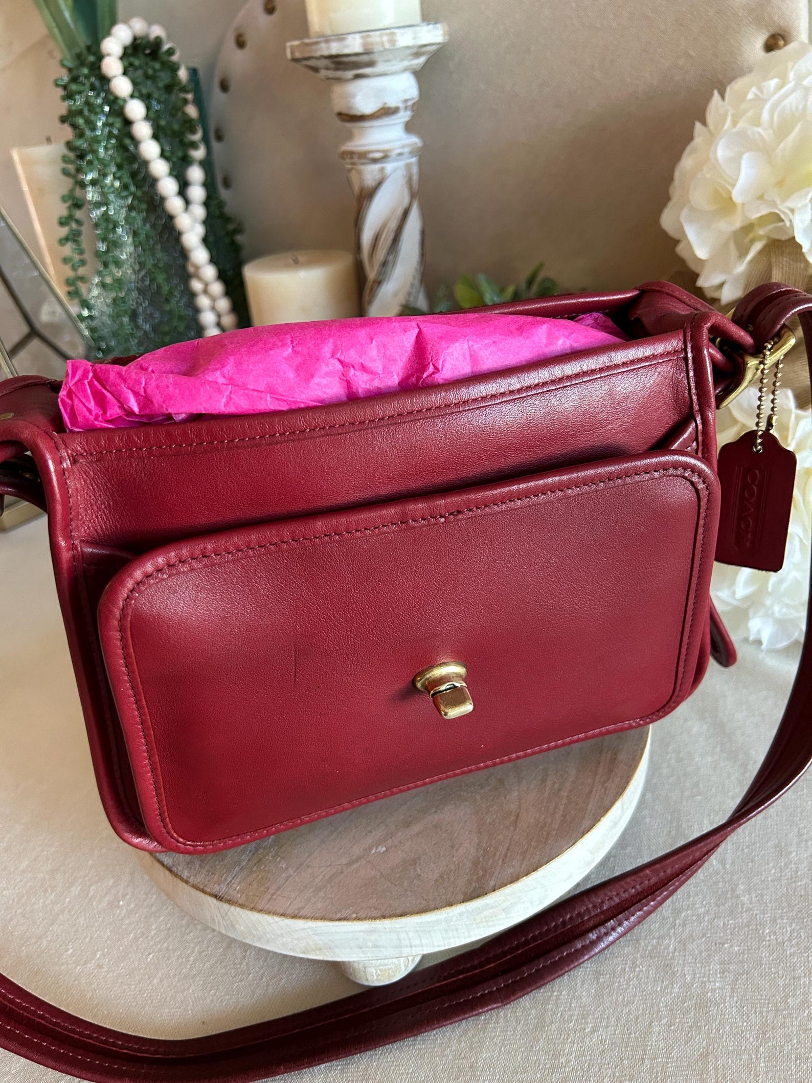 Coach Vintage Red Rambler Legacy Bag 9061 Brass Hardware - Etsy