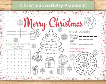 Halloween Coloring Placemat Printable Activity Sheet Halloween Party ...