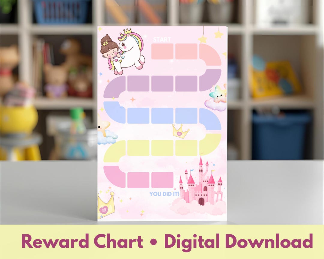 Unicorn Reward Chart Routine Chart Potty Training Chart Printable Kid ...