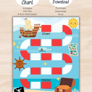Pirate Reward Chart Routine Chart Potty Training Chart Printable Kid ...